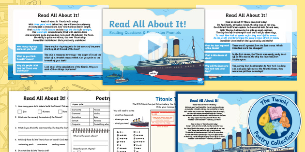 'Read All About It!' – Sinking of the Titanic Rhyming Poem